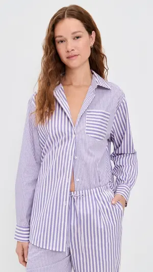 Solid & Striped The Avril Button Down - Ultra Violet