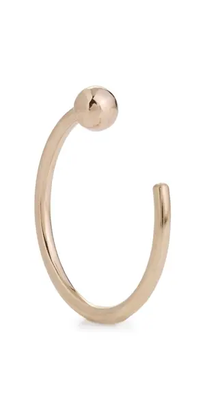 Zoe Chicco 14k Gold Ball Reverse Huggie Hoop Single Earring - Yellow Gold