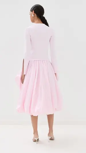 Simkhai Kenlie Long Sleeve Midi Dress - Blush