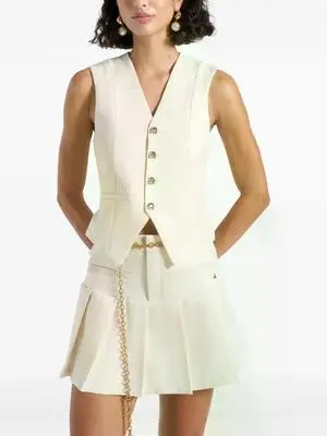 Manière De Voir Maniere De Voir Christine Tailored Belted Waistcoat - Neutrals