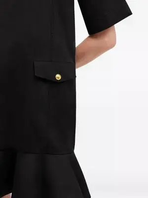 GANNI Mini Ruffled Pocket Dress