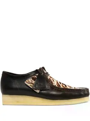 Clarks Animal Print Lace-up Shoes - Brown