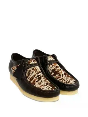 Clarks Animal Print Lace-up Shoes - Brown