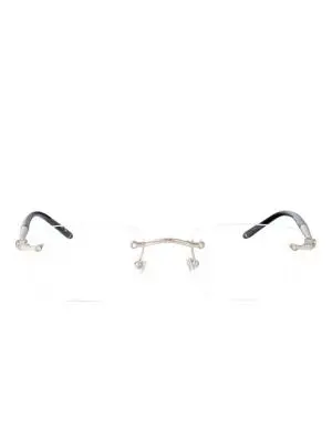 Montblanc Rectangle-frame Glasses - Silver