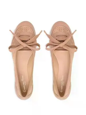 GIANVITO ROSSI Lace-up Ballet Flats