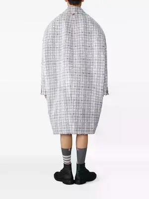 Thom Browne Gingham-check Tweed Coat