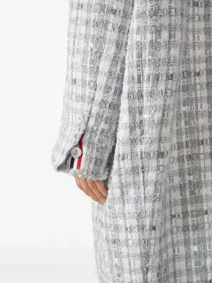 Thom Browne Gingham-check Tweed Coat