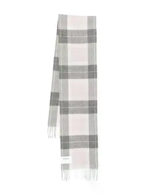 Barbour Checked Fringed Scarf - Neutrals