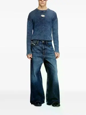 DIESEL® K-darren-d Ribbed Cut-out Sweater - Blue
