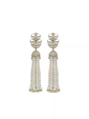 Yoko London 18k Yellow Freshwater Pearl And Diamond Earrings - Gold