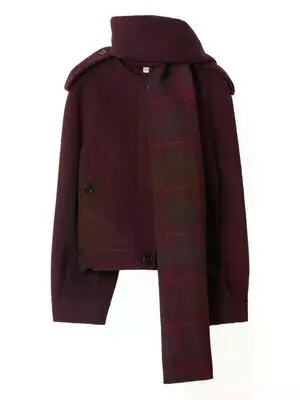 Burberry Detachable Scarf Wool Jacket