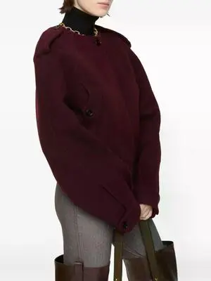 Burberry Detachable Scarf Wool Jacket