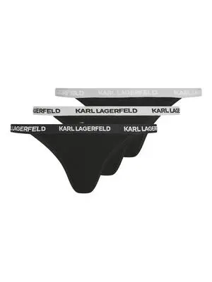 Karl Lagerfeld Logo-waistband Briefs - Black