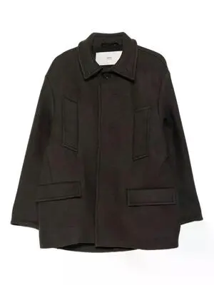 AMI Paris Caban Pocket Coat - Brown