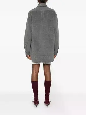 Miu Miu Overshirt With Embroidered Logo
