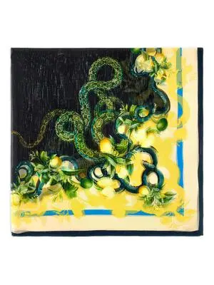 Roberto Cavalli Lemon-print Scarf - Yellow