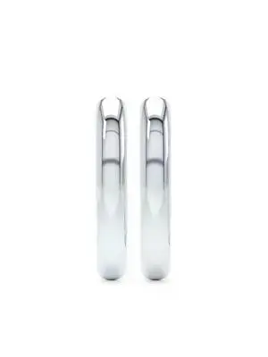 LOEV 14kt Recycled White Gold Allday Huggie Hoop Earrings - Silver