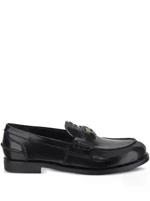 Miu Miu Leather Penny-strap Loafers - Black