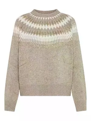 Seventy Geometric-pattern Sweater - Neutrals