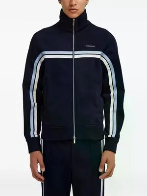 FERRAGAMO Stripe Zip Sports Jacket - Blue