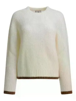 INES DE LA FRESSANGE PARIS Ribbed Contrast-trim Sweater