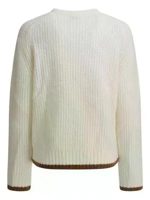 INES DE LA FRESSANGE PARIS Ribbed Contrast-trim Sweater