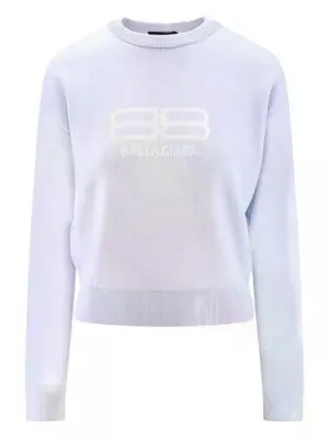 Balenciaga Logo-detail Crew-neck Sweater