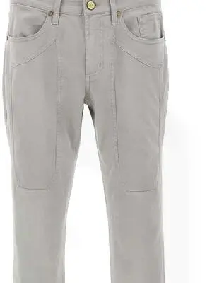 JECKERSON John Five-pocket Stitching Jeans - Grey