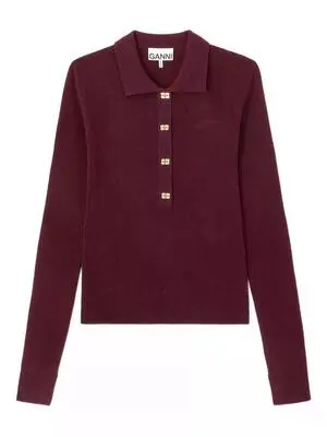 GANNI Buttoned Collar Knitwear