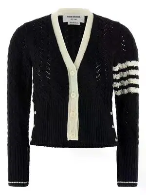 Thom Browne Cable-knit Cardigan - Black