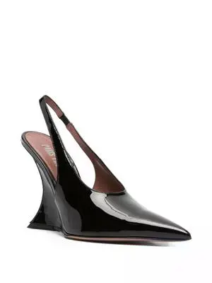 Paris Texas 105mm Slingback Wedge Pumps - Black
