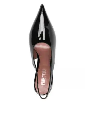 Paris Texas 105mm Slingback Wedge Pumps - Black