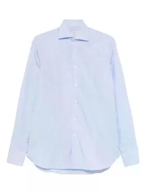 BORRIELLO NAPOLI Striped Cotton Shirt - Blue