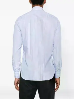 BORRIELLO NAPOLI Striped Cotton Shirt - Blue