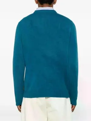 BALLANTYNE Argyle-knit Crew-neck Sweater - Blue