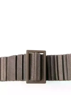 Issey Miyake Pleated Buckle Belt - Brown