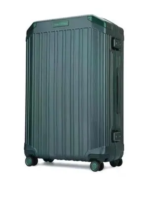PIQUADRO 4-wheel Ribbed Trolley - Green
