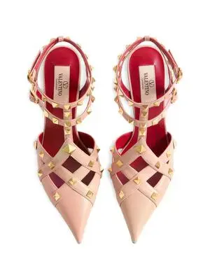 Valentino Garavani Studded Kidskin Pumps - Pink