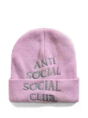 ANTI SOCIAL SOCIAL CLUB Logo-embroidered Beanie - Pink