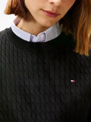 Tommy Hilfiger Cable-knit Crew-neck Sweater