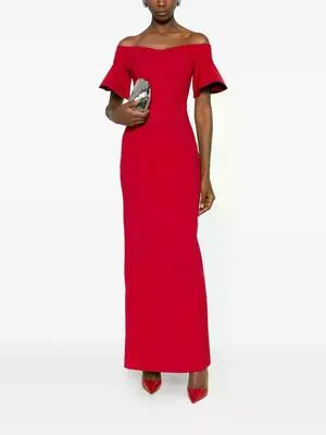 Solace London Cielo Maxi Dress - Red