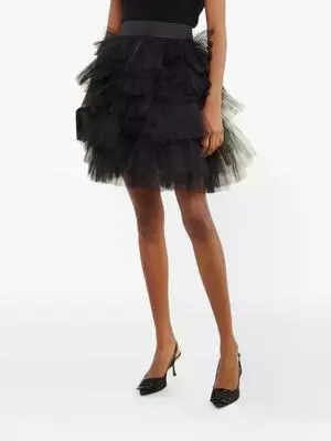 Oscar De La Renta Ruffled Tiered Mini Skirt