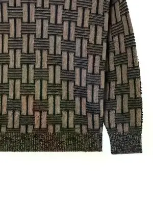 Giorgio Armani Crew-neck Geometric Sweater