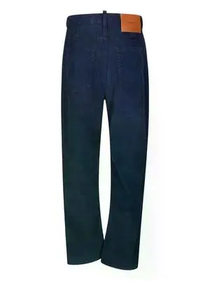 Victoria Beckham Corduroy-effect Logo-patch Jeans