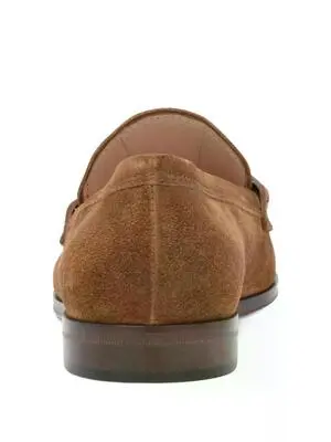 GIANVITO ROSSI 20mm Georgie Penny-strap Suede Loafers - Brown