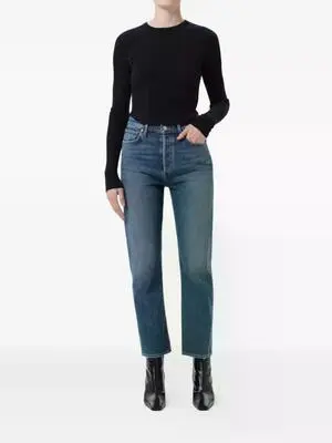 AGOLDE 90's Pinch Waist Crop Jeans - Blue