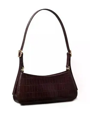 Calvin Klein Croc-embossed Buckle Shoulder Bag