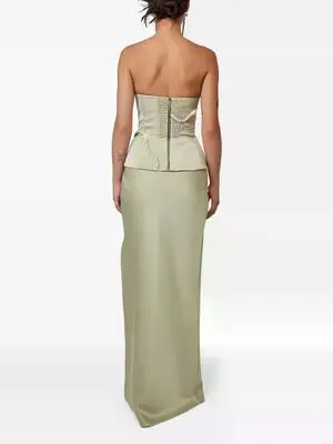 NAFSIKA SKOURTI Crystal-embellished Strapless Gown