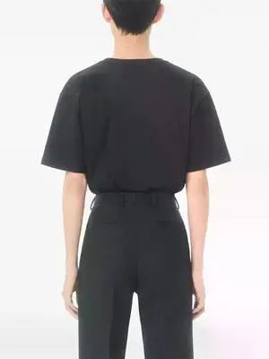 Valentino Garavani Cotton T-shirt With Made In Print - Black
