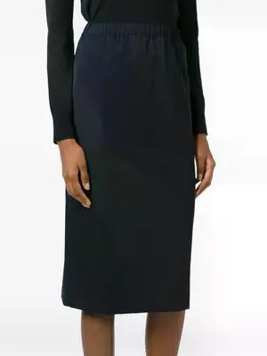 Comme Des Garçons Elasticated-waistband Midi Skirt - Blue